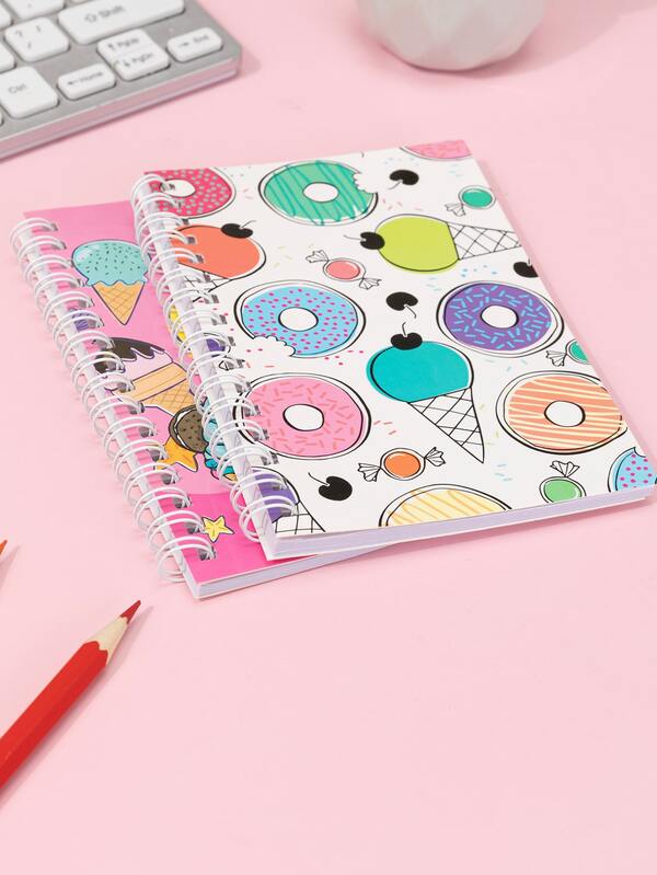 1pc Cartoon Graphic Random Spiral Notebook | SHEIN USA