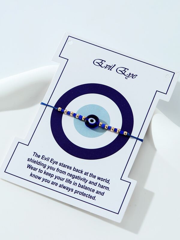 Evil Eye & Bead Decor Bracelet | SHEIN USA