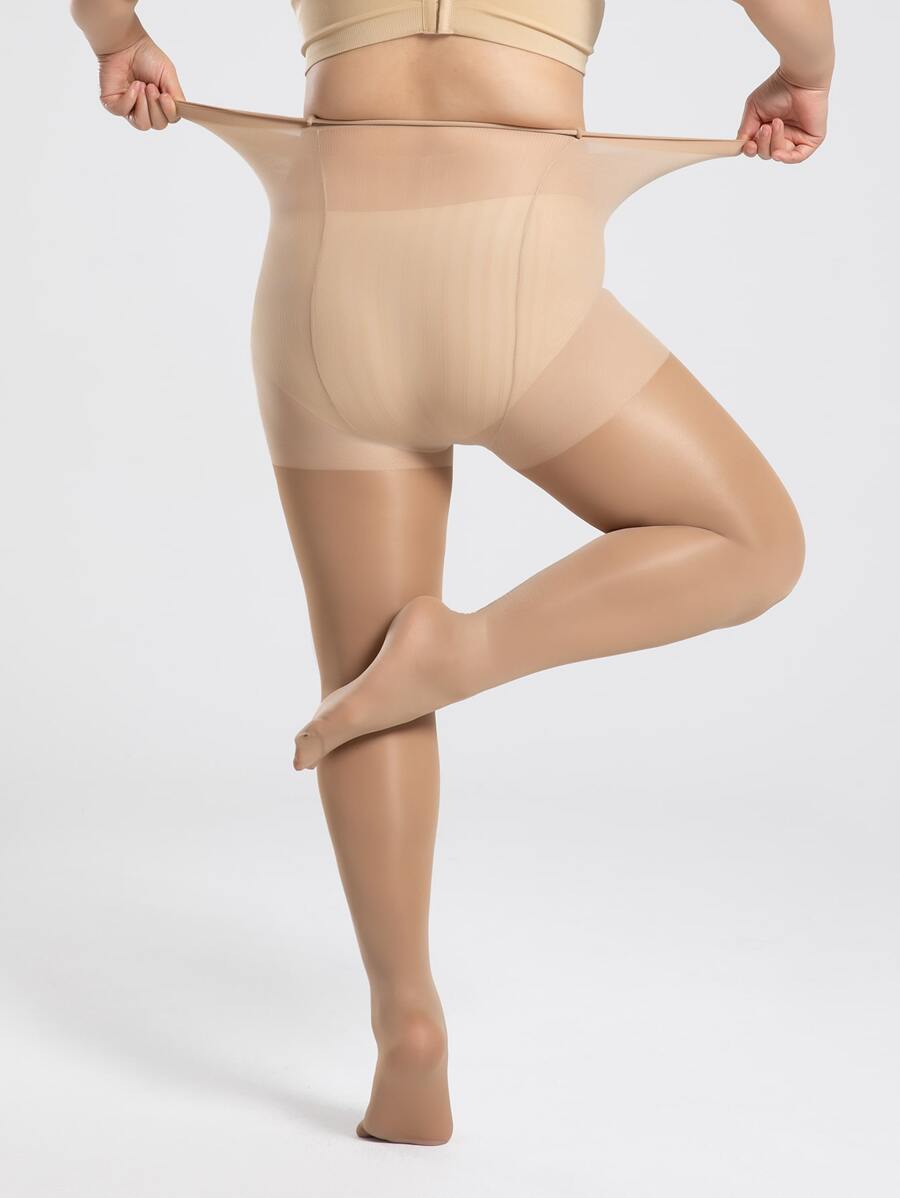Manzi Two Tone Plus Size Tights Shein Usa