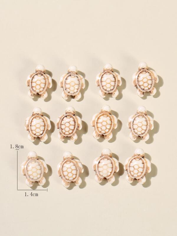 12pcs Turquoise Turtle Design DIY Bead | SHEIN USA
