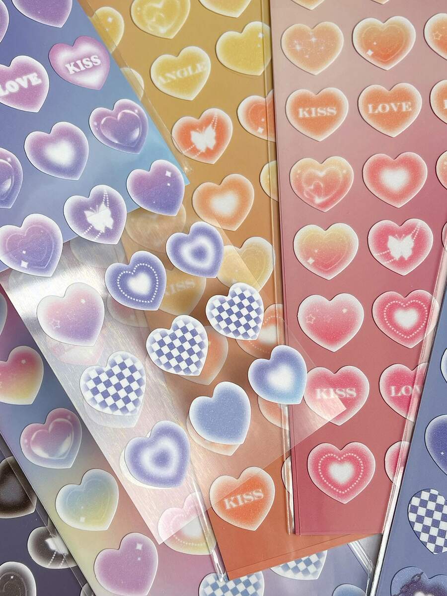 6pcs Heart Pattern Sticker | SHEIN USA