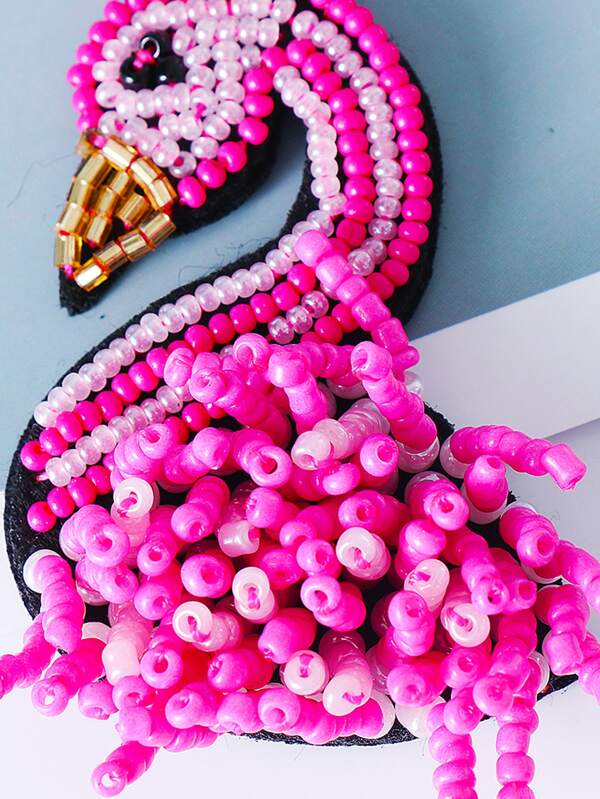 Beaded Flamingo Drop Earrings | SHEIN USA