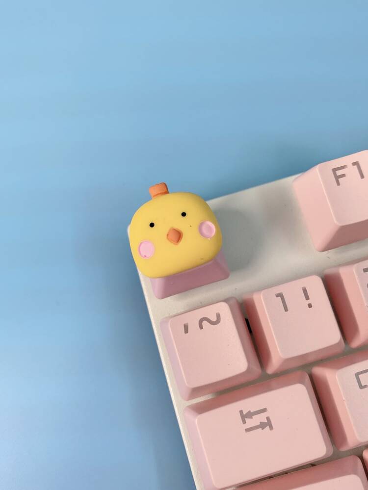 1pc Cartoon Chicken Decor Mechanical Keyboard Key Cap | SHEIN