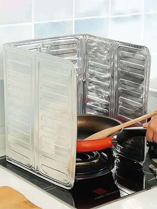 1pc Plastic Oil-splash Shield, Silver Anti-splash Oil Heat Insulation ...