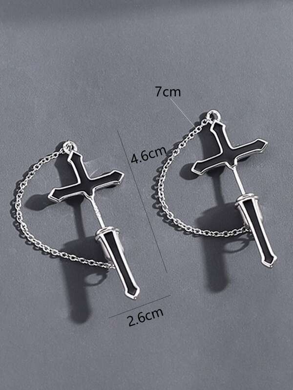 Men Cross Decor Earring | SHEIN USA