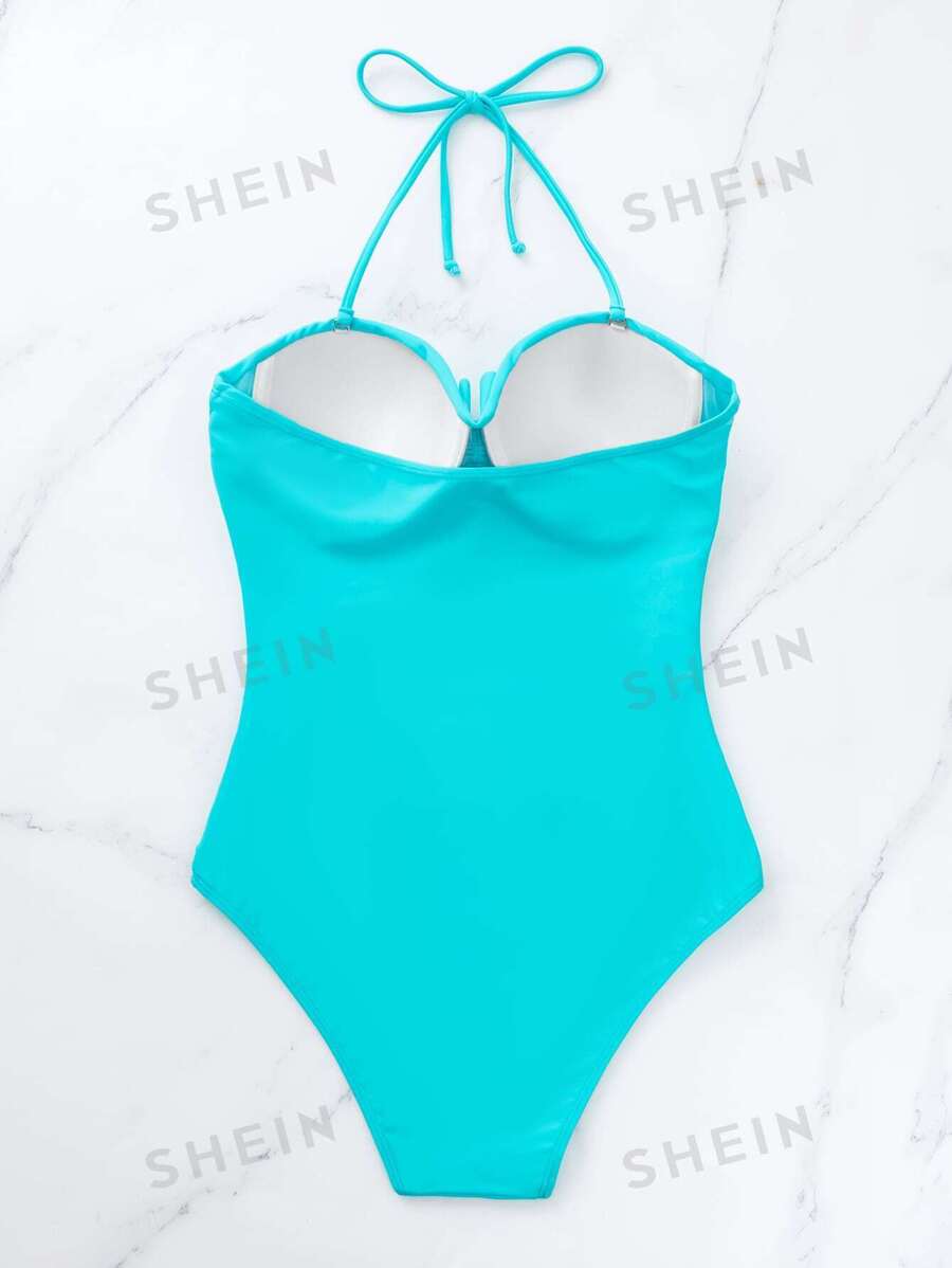 SHEIN Swim Vcay Ruched Push Up One Piece Swimsuit for Sale Australia ...