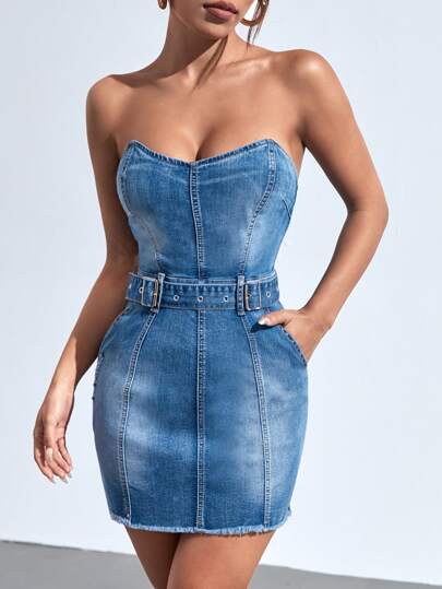 Shop Denim & Jean Dresses | Trendy Fashion | SHEIN USA
