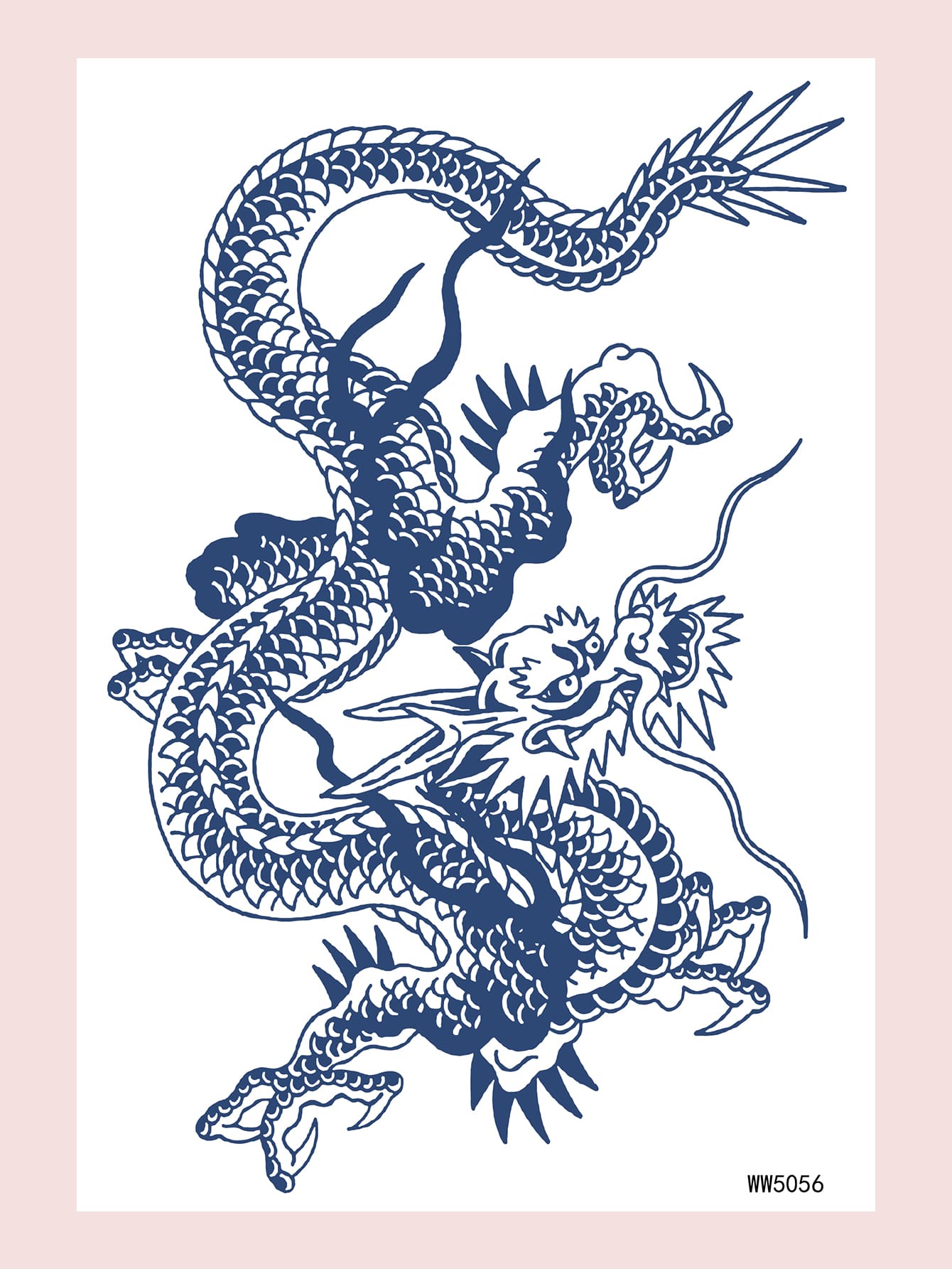 Tattoo Sticker,1 Sheet Chinese Dragon Print Temporary Tattoos For Women ...