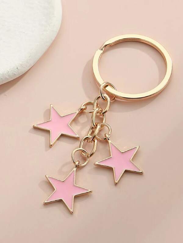 1pc Pink Star Charm Keychain Gift For Girlfriend, Wife | SHEIN USA