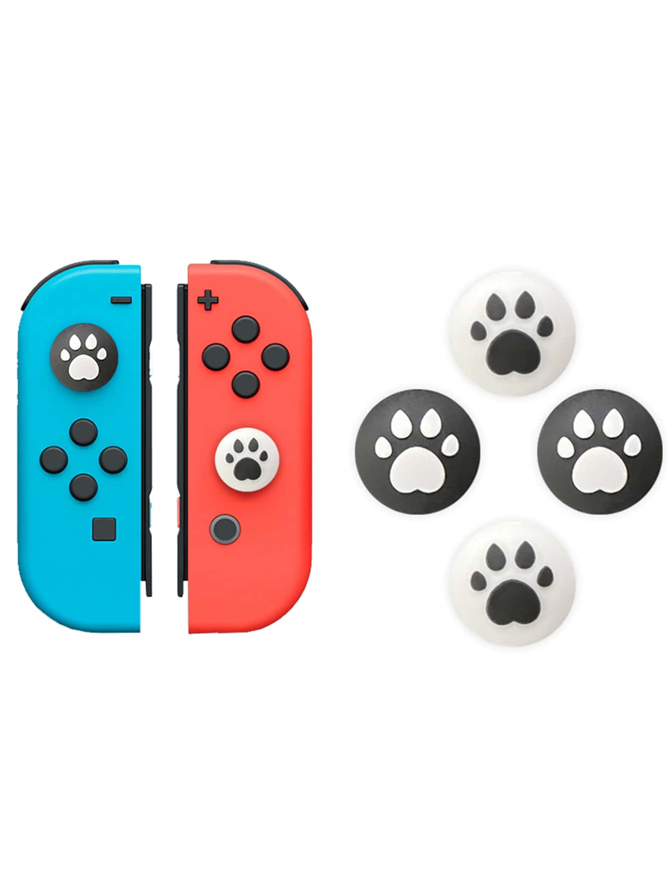 4 piezas Tapa de botón pata compatible con Nintendo Switch