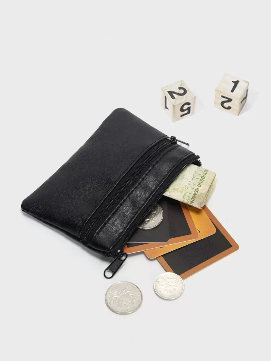 Vintage Men's Coin Purse Zipper Coin Wallet Retro Key Holder Small ...