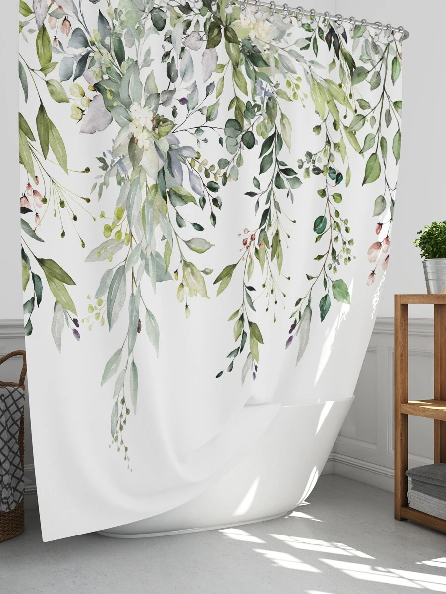 1pc Plant Pattern Shower Curtain | SHEIN USA
