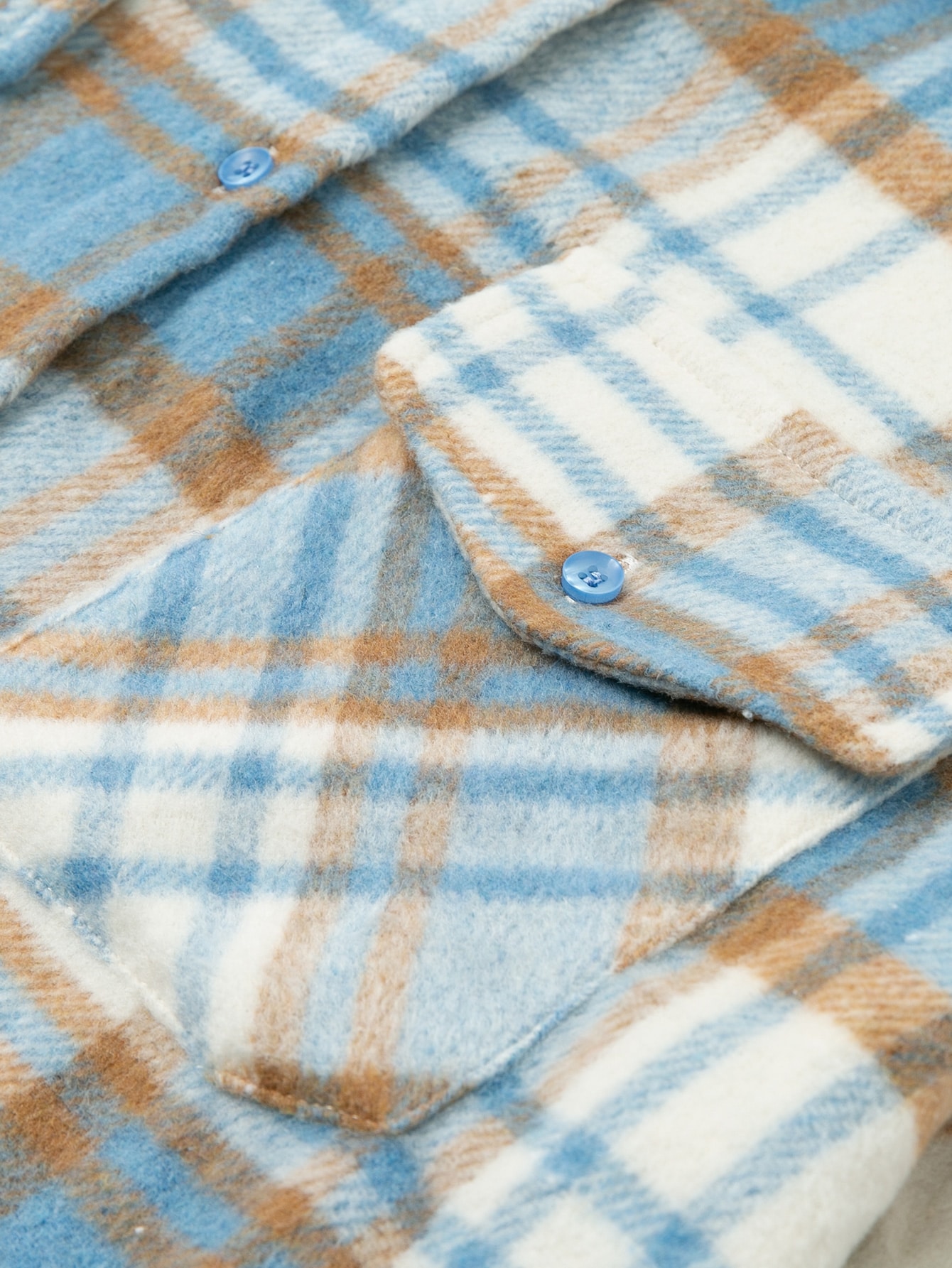 Simplee Plaid Flap Pocket Button Through Shirt | SHEIN USA