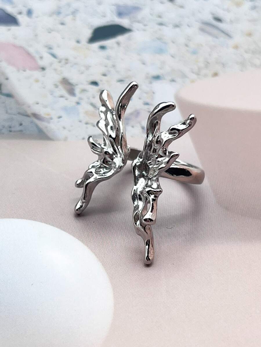 Butterfly Decor Cuff Ring | SHEIN USA
