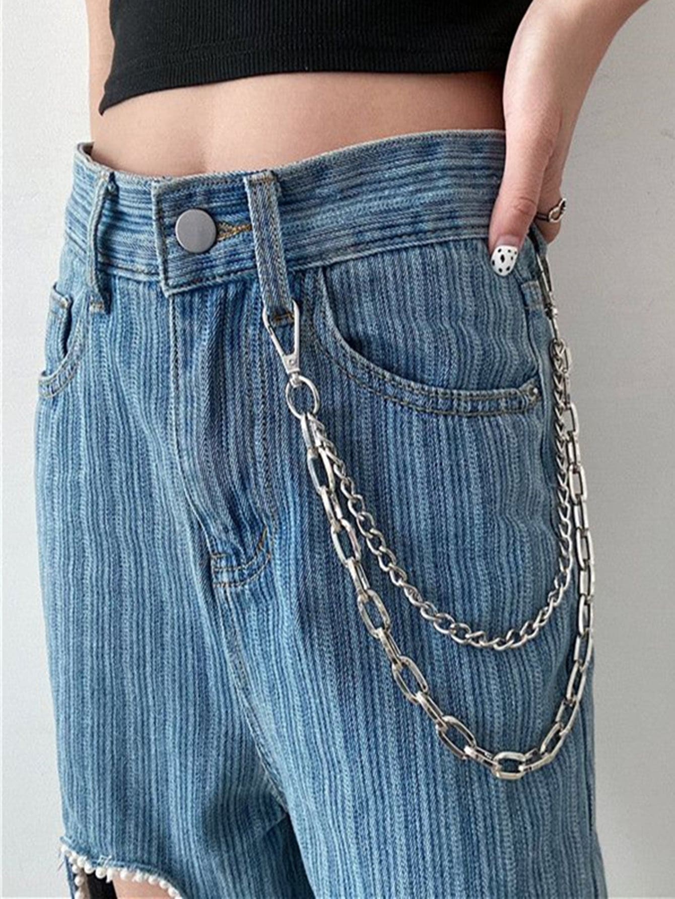 Minimalist Layered Pant Chain | SHEIN USA
