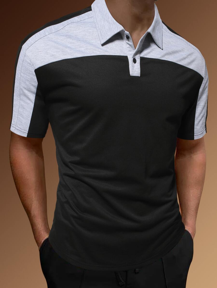 Manfinity Men Two Tone Polo Shirt | SHEIN USA