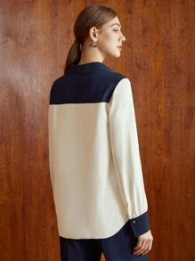 MOTF PREMIUM STRAIGHT FIT TWO TONE SHIRT | SHEIN USA