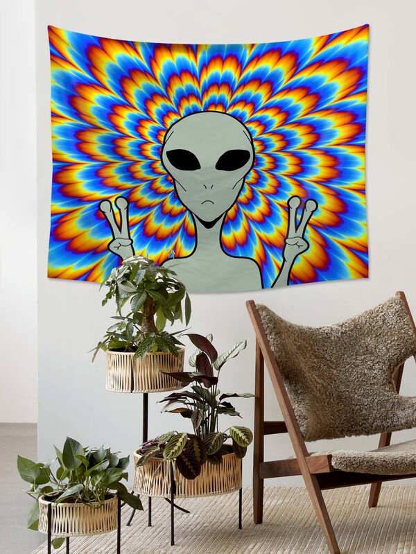 Alien Pattern Tapestry | SHEIN USA