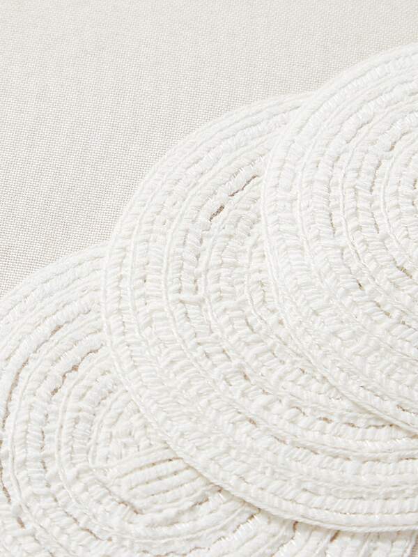 SHEIN BASIC LIVING 4pcs/set 4 inch Coasters, Modern Polyester Woven ...