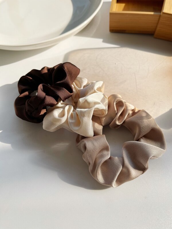 3pcs Solid Scrunchie | SHEIN UK