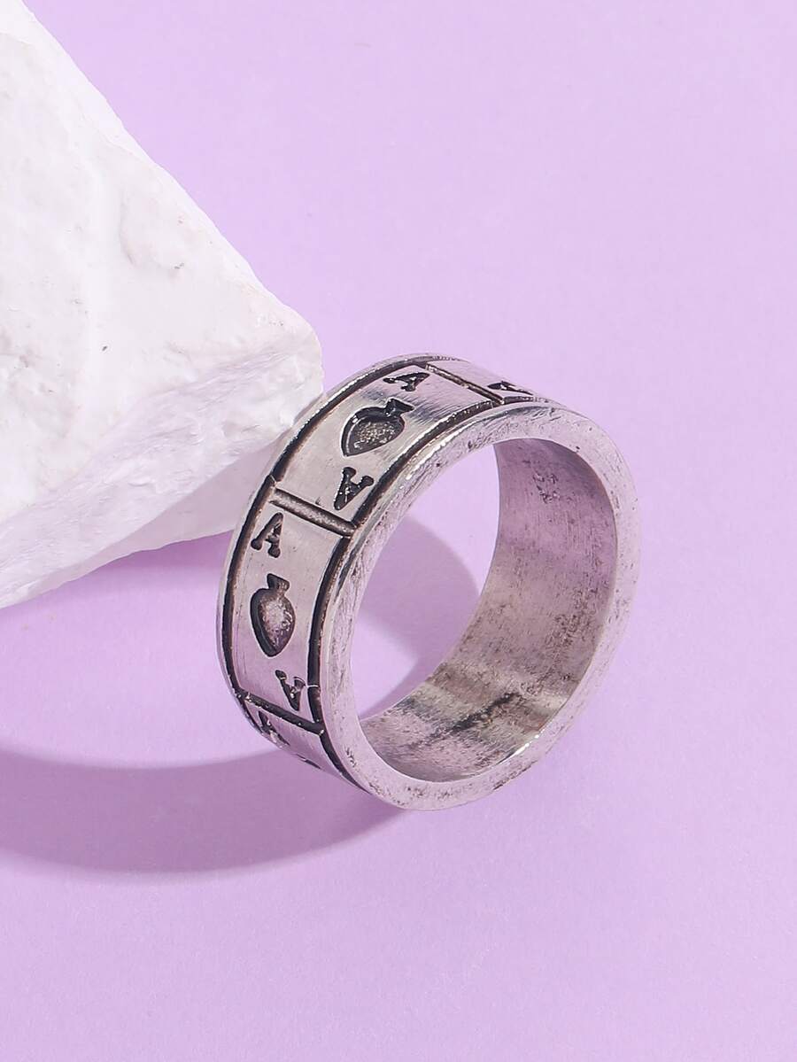 Playing Card Detail Ring | SHEIN USA