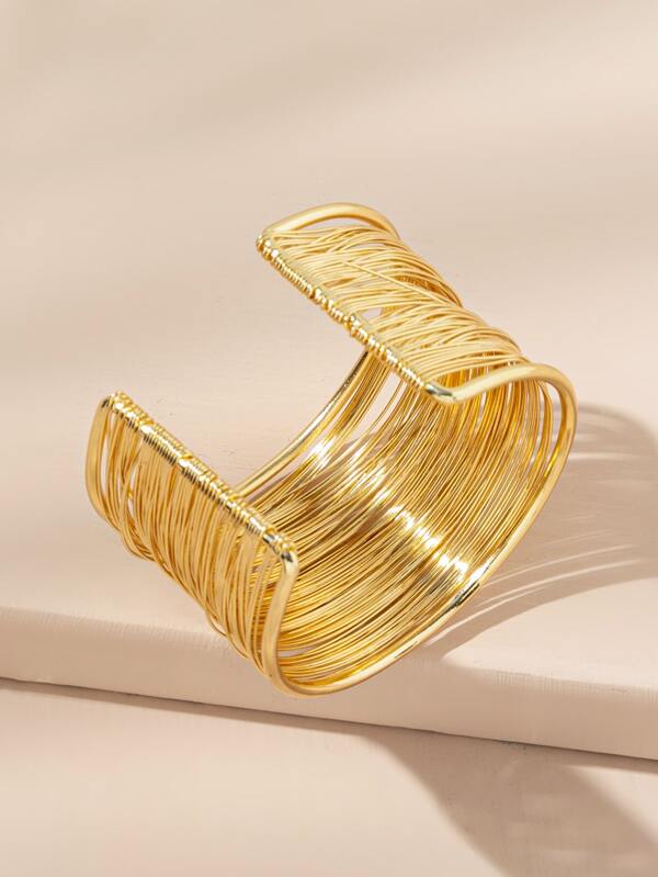 1pc Women's Simple & Delicate Fashionable Open Bangle With Metal ...