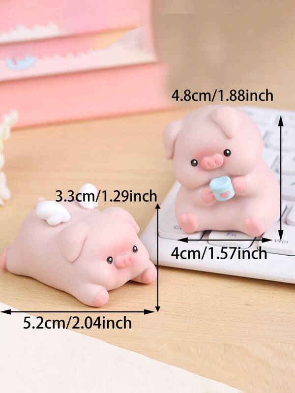 1pc Cartoon Pig Shaped Random Decoration Craft | SHEIN USA