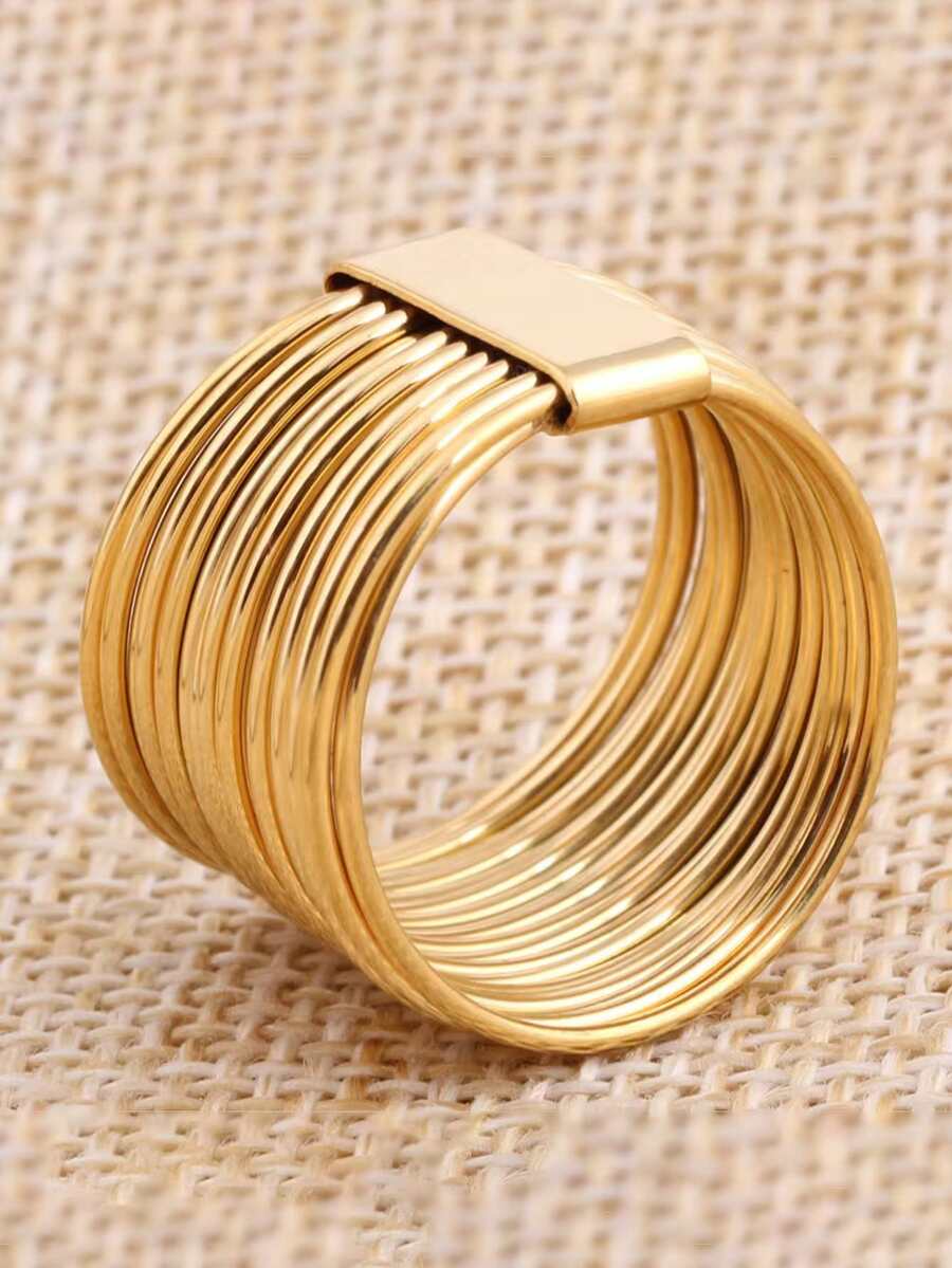 Minimalist Layered Ring | SHEIN USA