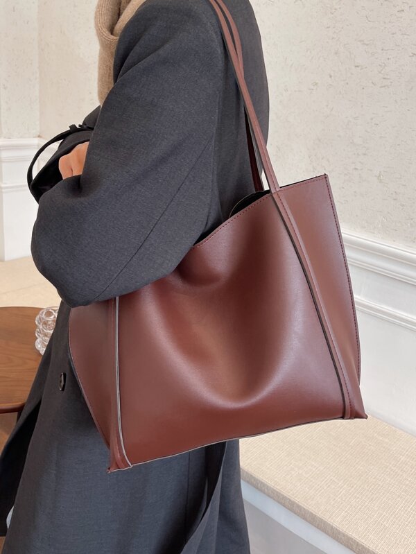 Minimalist Shoulder Tote Bag | SHEIN UK