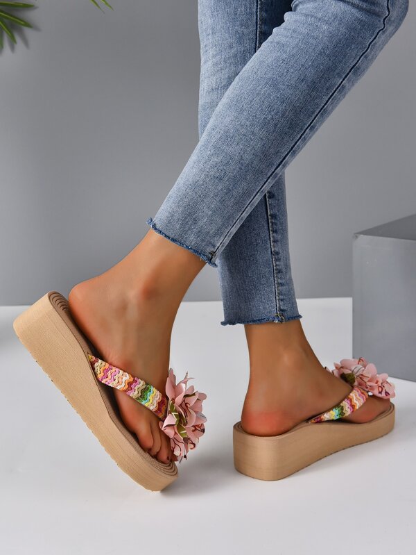 Flower Decor Flip Flops | SHEIN USA