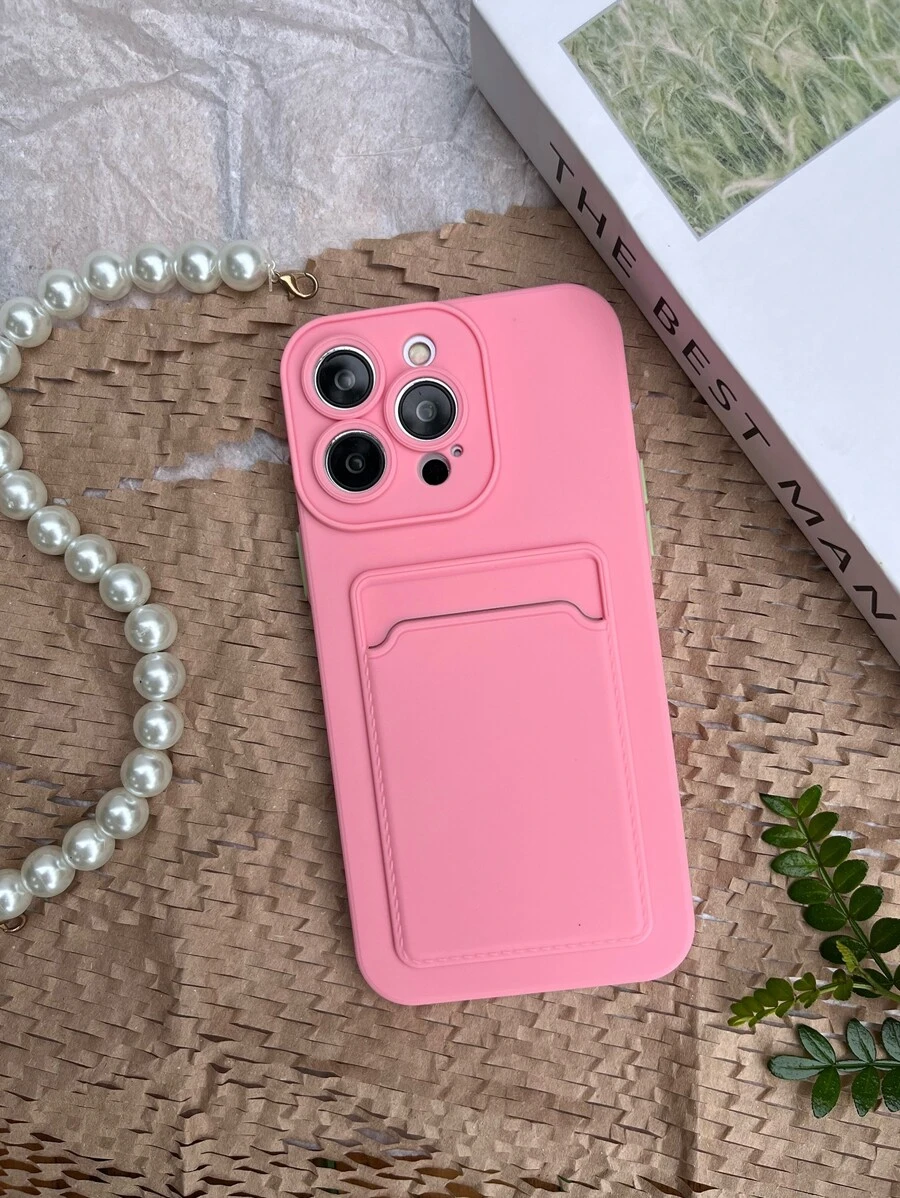 Solid Card Slot Phone Case | SHEIN USA