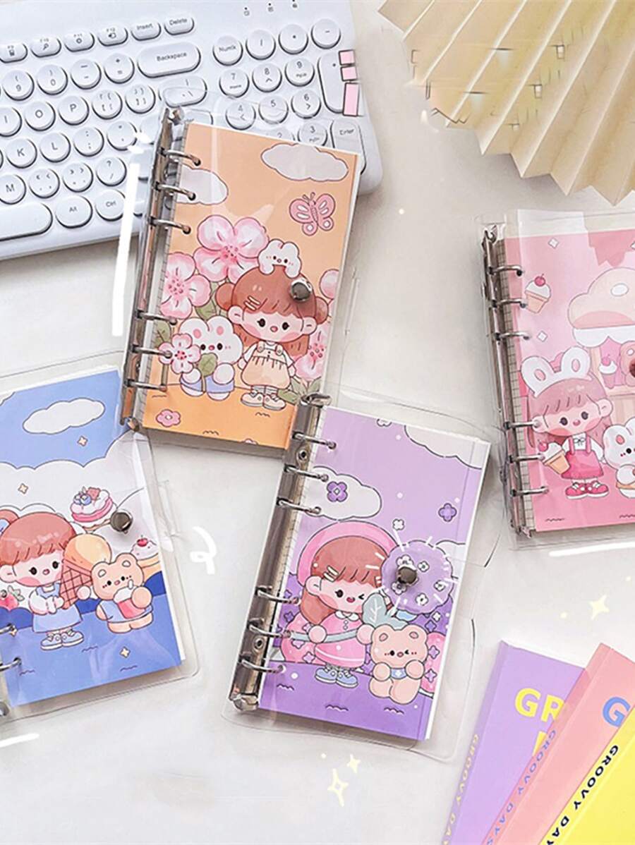 1pc Cartoon Graphic Random Binder Loose Leaf Journal | SHEIN USA