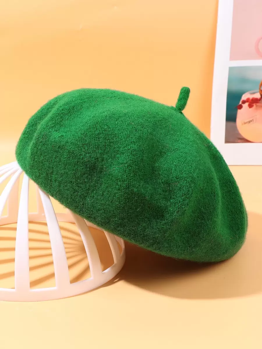 Wool-Mix Solid Beret | SHEIN USA