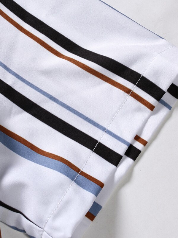 Manfinity Homme Men Vertical Striped Button Up Shirt | SHEIN USA