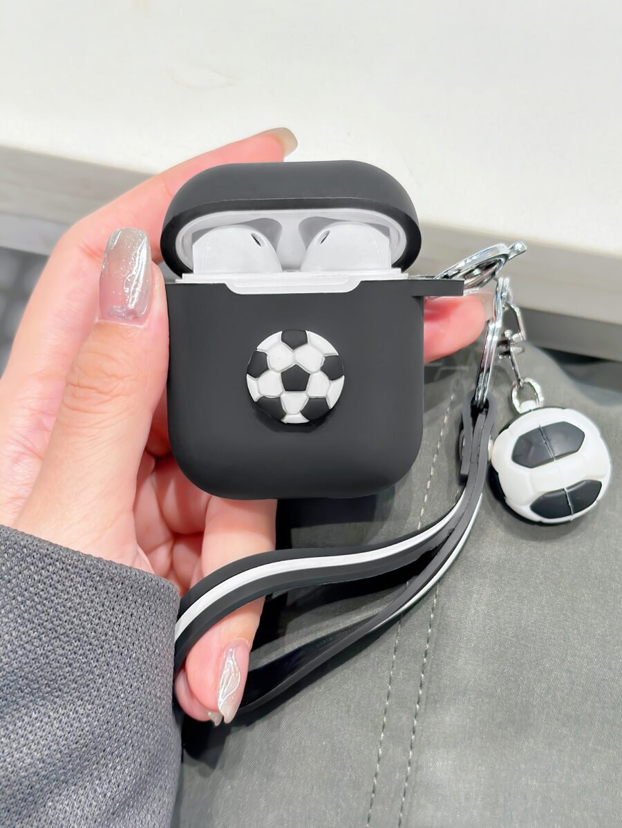 Football1pc Soccer Pattern Case Compatible With AirPods For AirPods1/2 ...