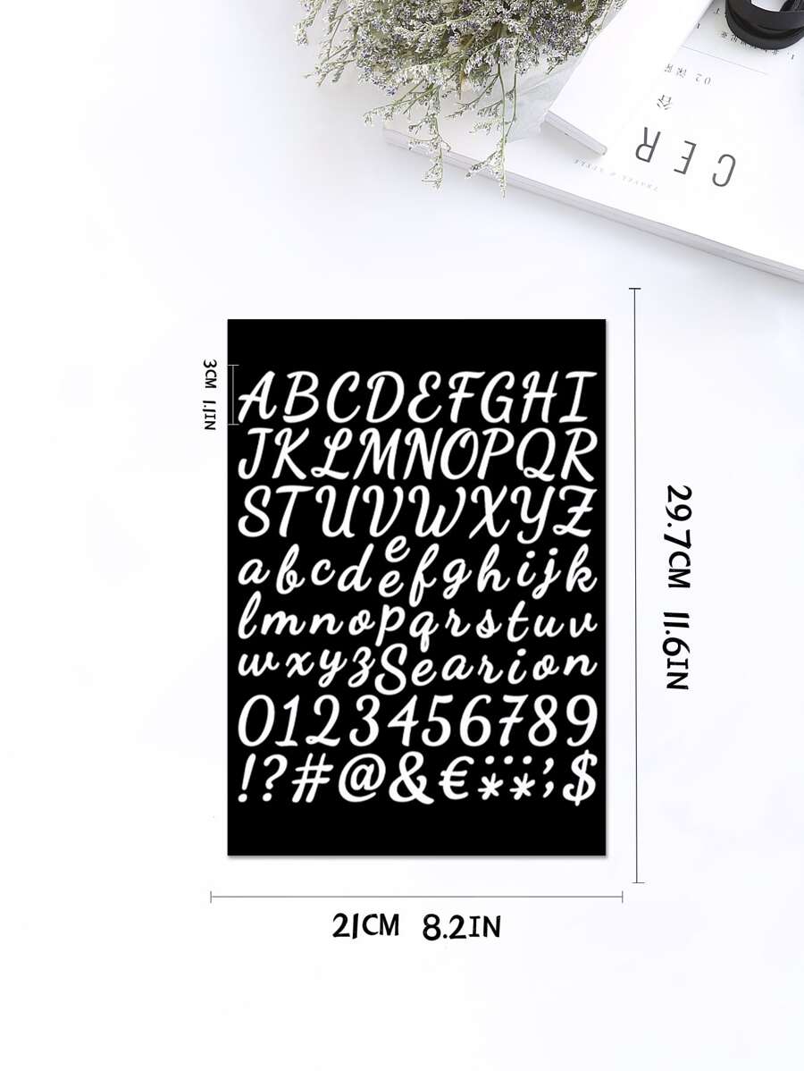4sheets Alphabet & Number Pattern Sticker Set | SHEIN USA