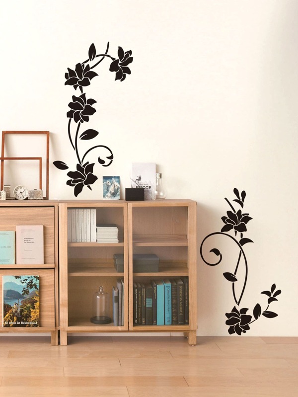 1pc Floral Pattern Wall Sticker | SHEIN USA