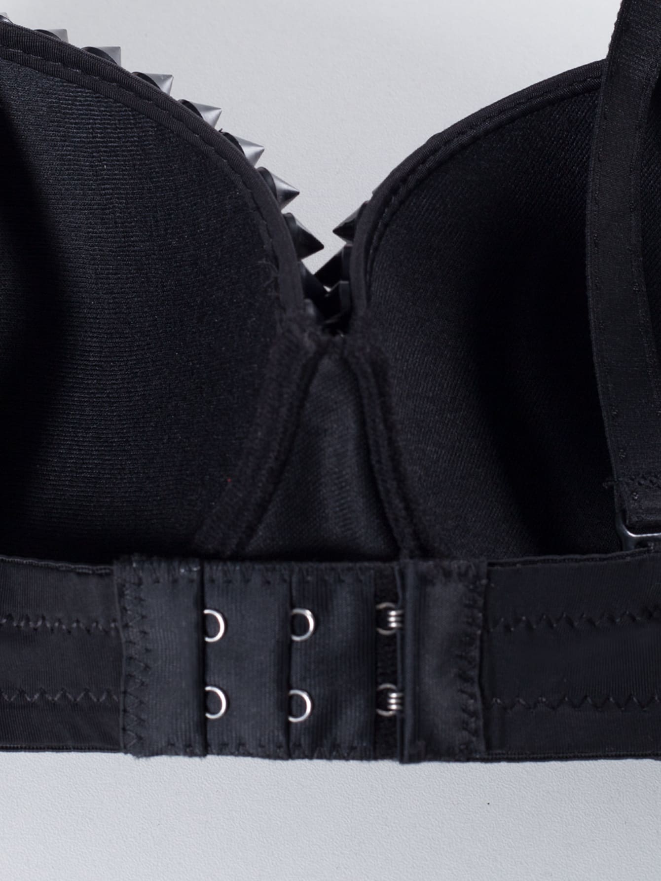 Apperloth A Gothic Spiked Detail Bustier Crop Cami Top | SHEIN UK