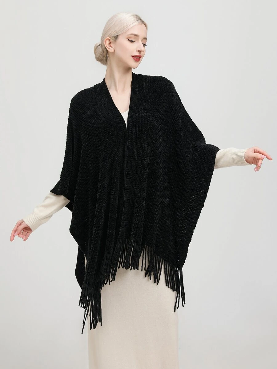 Fringe Trim Shawl | SHEIN USA