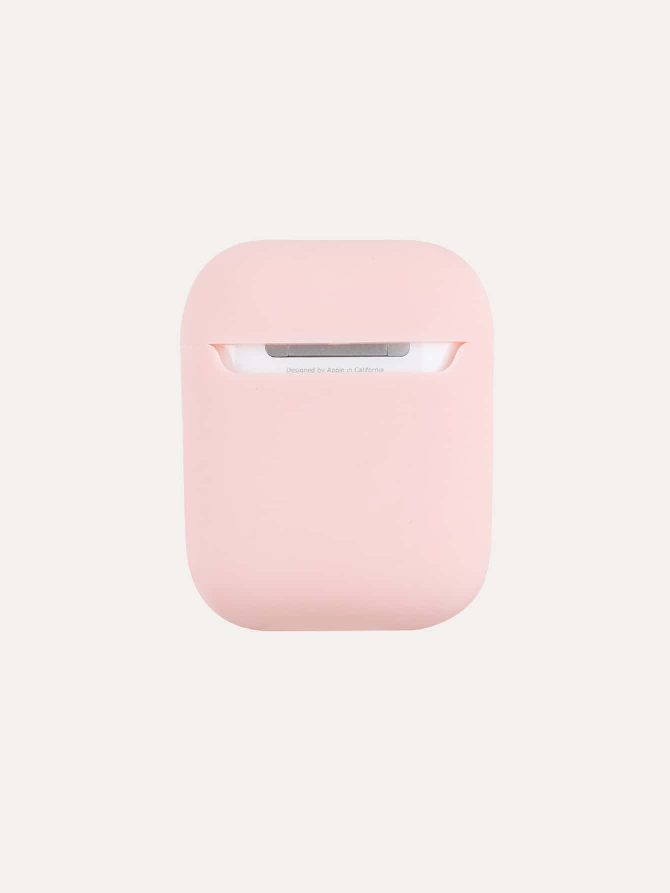 Baby Pink Solid Color Tpu Earphone Protective Cover Case Compatible ...