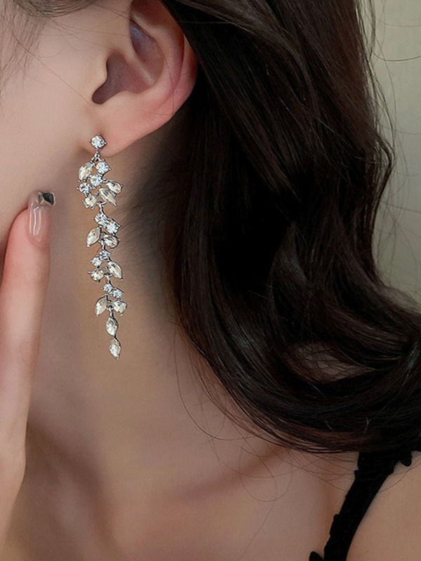 Rhinestone Decor Drop Earrings | SHEIN UK