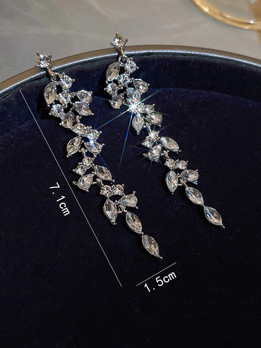 Rhinestone Decor Drop Earrings | SHEIN USA