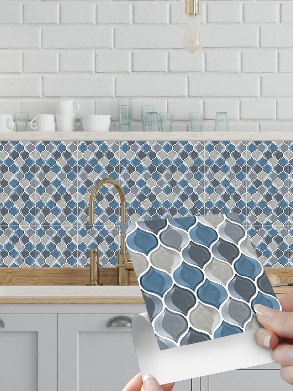 10pcs Ceramic Tile Pattern Kitchen Sticker | SHEIN USA