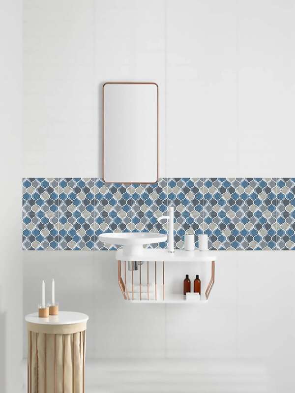 10pcs Ceramic Tile Pattern Kitchen Sticker | SHEIN USA