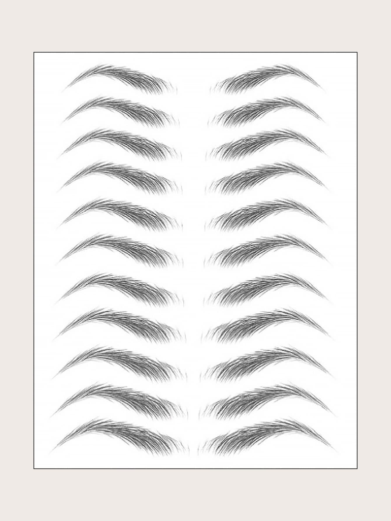 Tattoo Sticker,1 Sheet Eyebrow Pattern Temporary Tattoos For Women ...