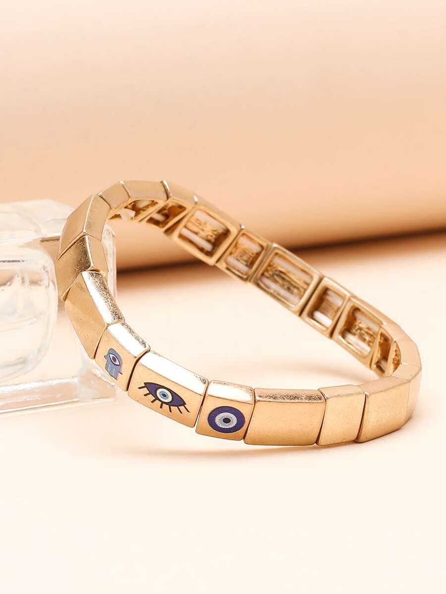 Evil Eye & Hamsa Hand Detail Bracelet | SHEIN USA