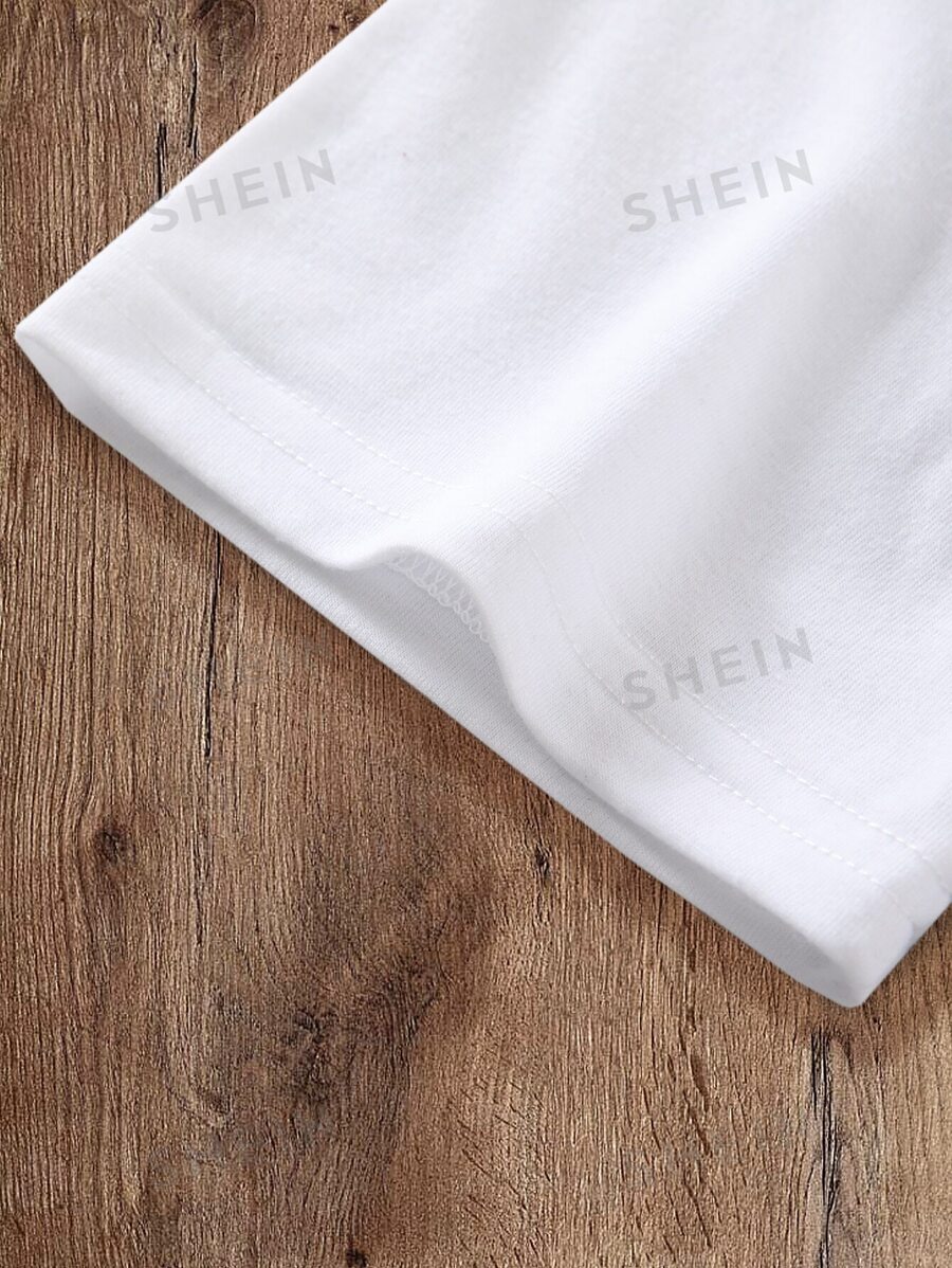 SHEIN LUNE Grafik T-Shirt mit Spruch "Lächle jeden Tag" | aktuelle ...