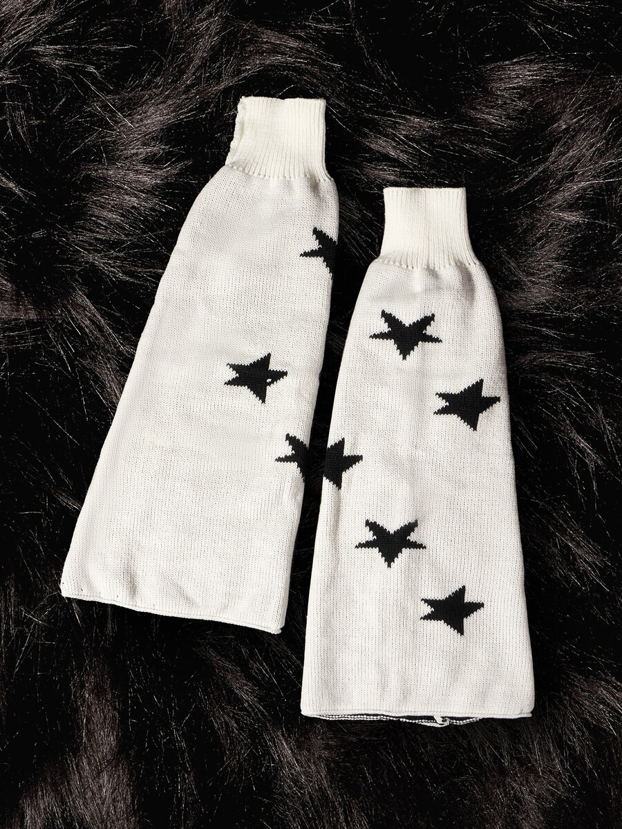 ROMWE Goth Star Pattern Leg Warmers | SHEIN UK