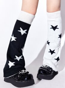 ROMWE Goth Star Pattern Leg Warmers | SHEIN UK