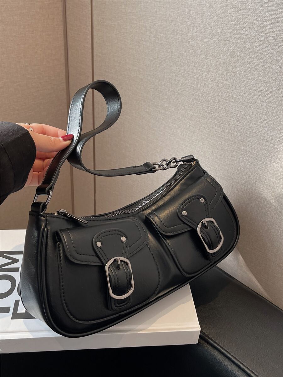 Buckle & Studded Decor Bag | SHEIN USA